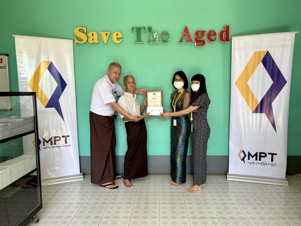 Two Homes For Aged Received The Contribution From MPT As Part of Myanmar Women’s Day Promotion - MPT